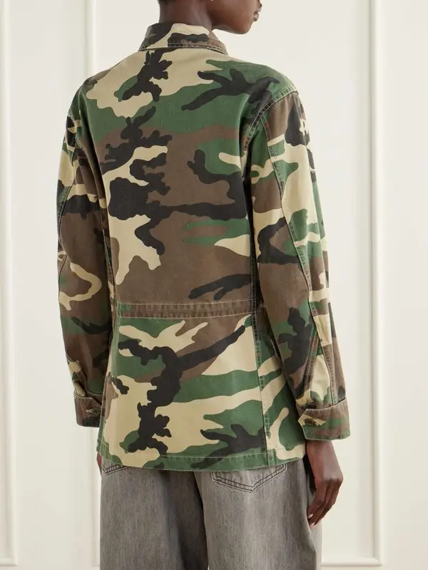 NILI LOTAN Sacha Camouflage-print Cotton-drill Jacket
