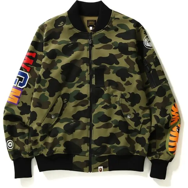 A BATHING APE Windstopper 1st Camo Shark Sweat Ma1 Ma1 - Green