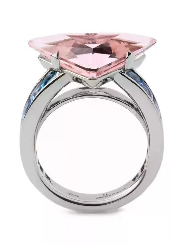 Prada Couleur Vivante Morganite And Aquamarine Solitaire Ring - Silver