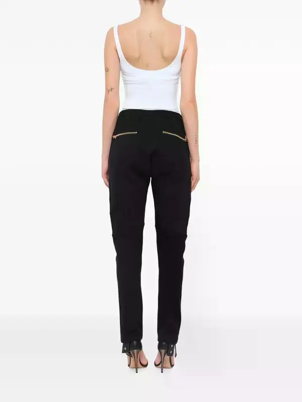 Balmain Button-detail Jersey Zip-pocket Trousers