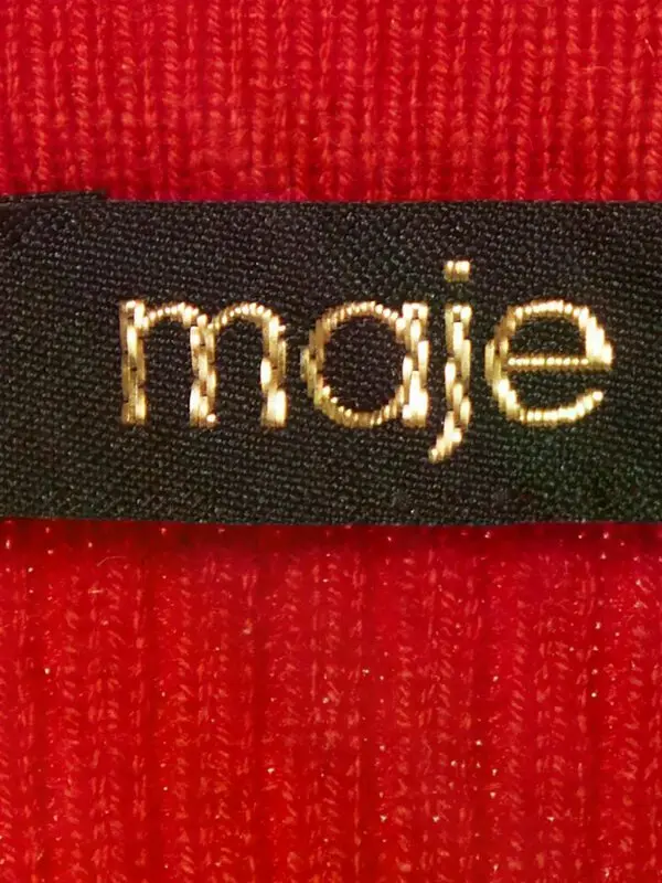 Maje Rib-knit Short-sleeve Cardigan