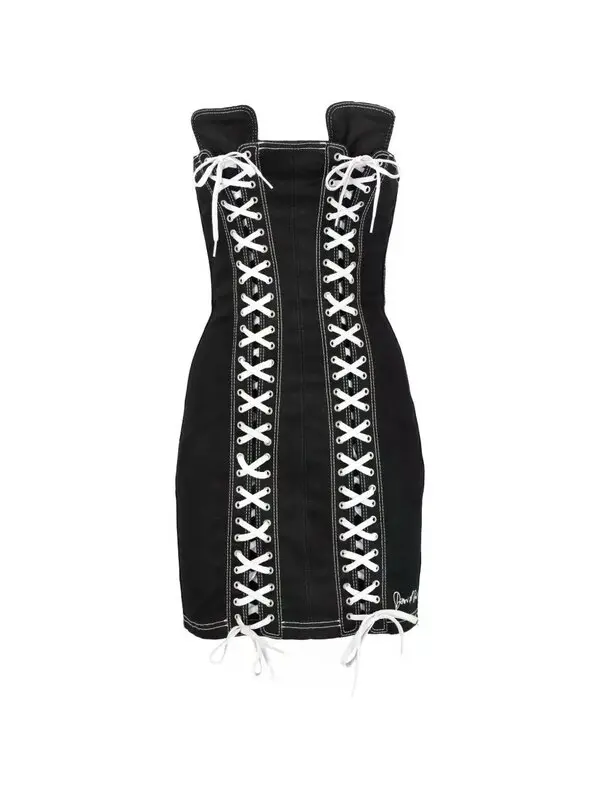 Dsquared2 Lace-up Strapless Dress