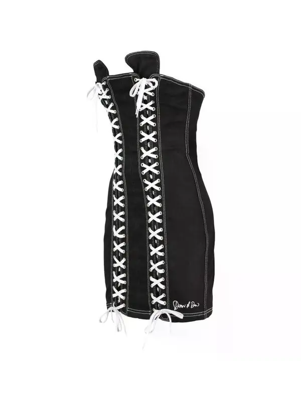 Dsquared2 Lace-up Strapless Dress