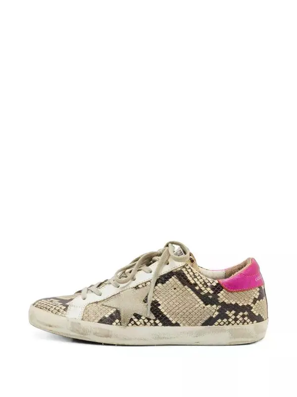 GOLDEN GOOSE Superstar Python-embossed Sneakers - Neutrals