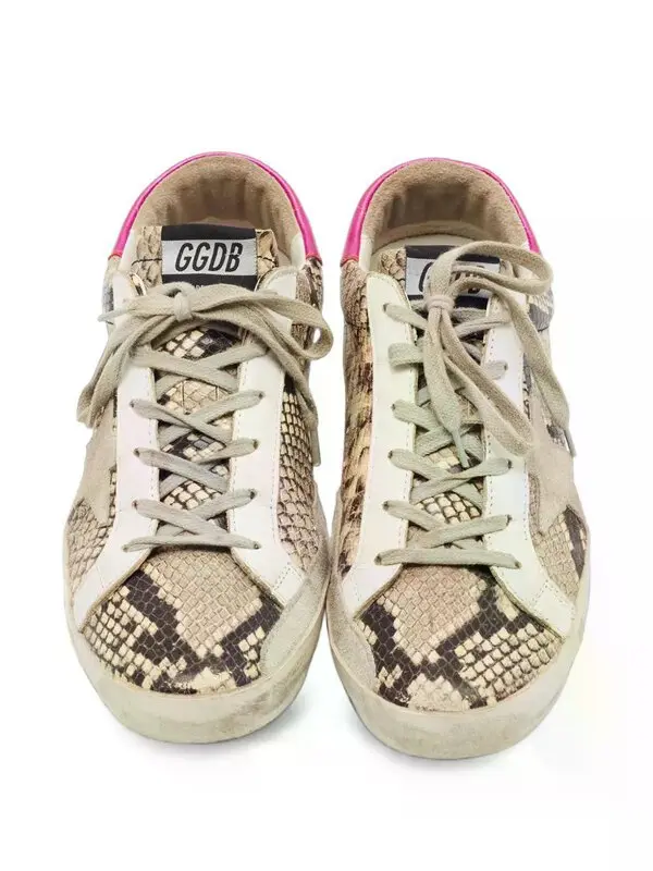 GOLDEN GOOSE Superstar Python-embossed Sneakers