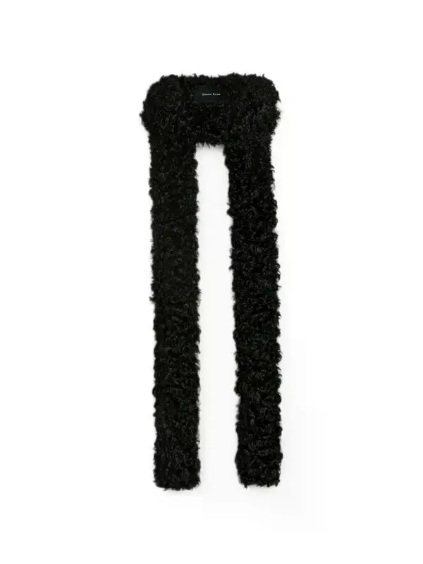 Simone Rocha Skinny Faux-fur Scarf - Black