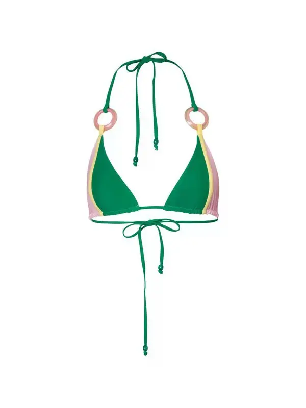 BAOBAB Zul Ring-detail Triangle Bikini Top - Green