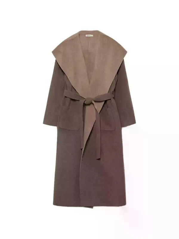 Simkhai Allura Belted Shawl-collar Coat
