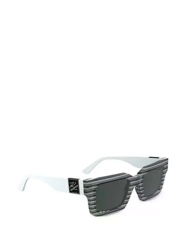 Karl Lagerfeld Striped Rectangle-frame Sunglasses