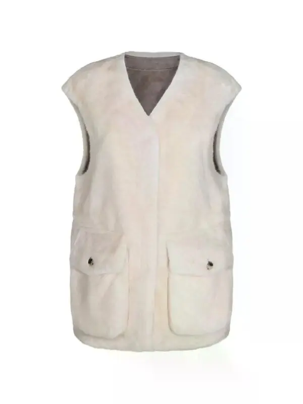 URBANCODE Faux-fur V-neck Coat
