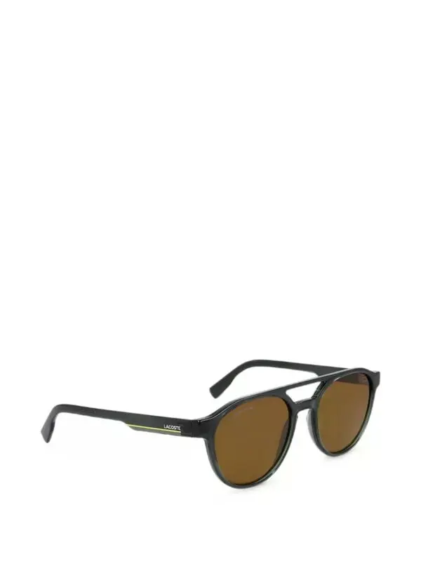 Lacoste Double-bridge Round-frame Sunglasses