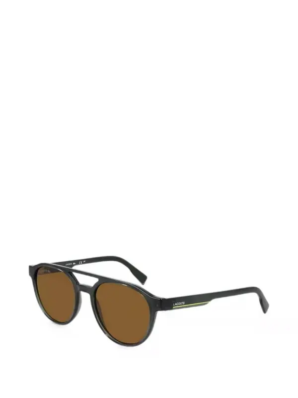 Lacoste Double-bridge Round-frame Sunglasses