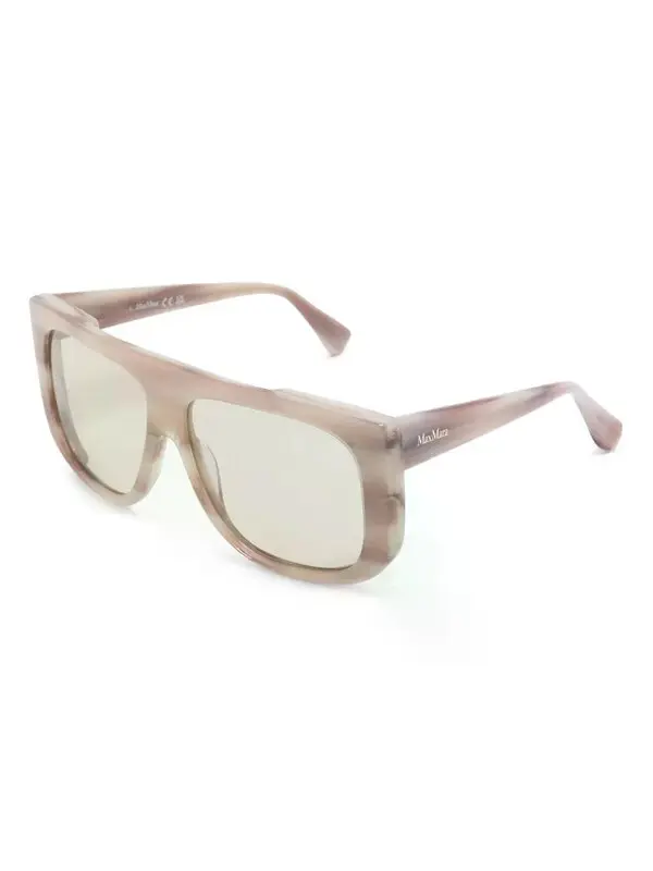 Max Mara Logo-print Square-frame Sunglasses