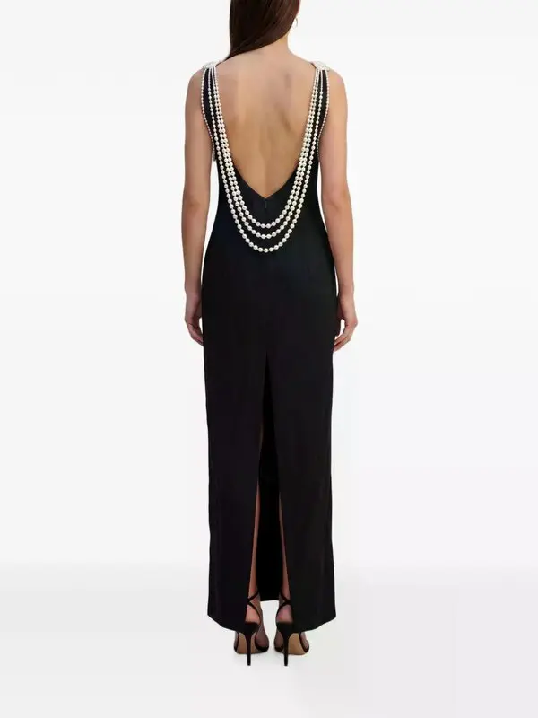 Dsquared2 Faux-pearl Embellished Backless Dress