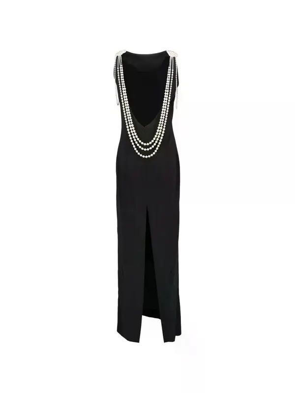 Dsquared2 Faux-pearl Embellished Backless Dress
