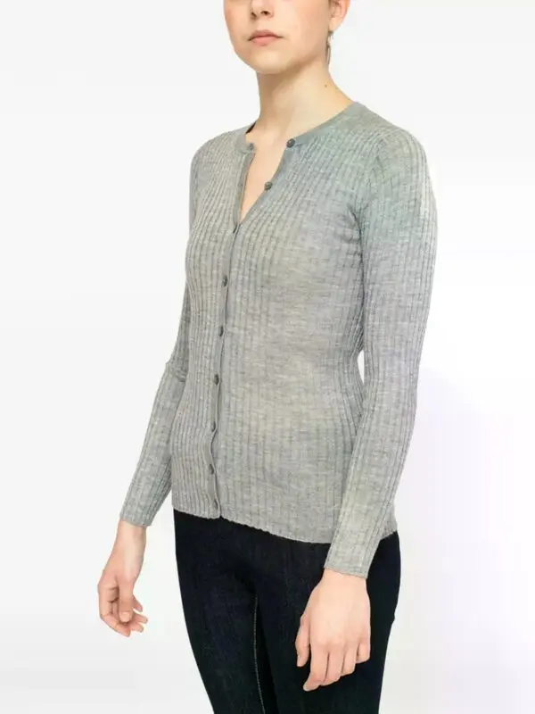 LA ROSE Ribbed-knit Cashmere Cardigan