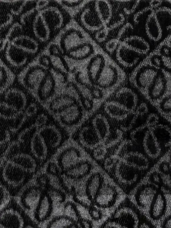 Loewe Anagram Scarf In Wool And Cashmere