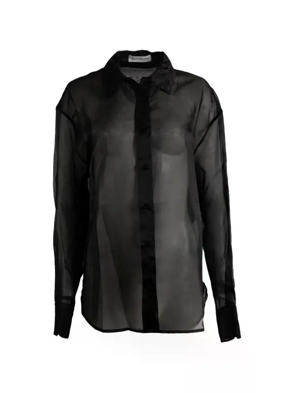 THE FRANKIE SHOP Peri Sheer Button-down Shirt