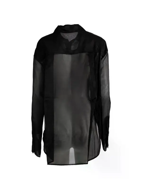 THE FRANKIE SHOP Peri Sheer Button-down Shirt
