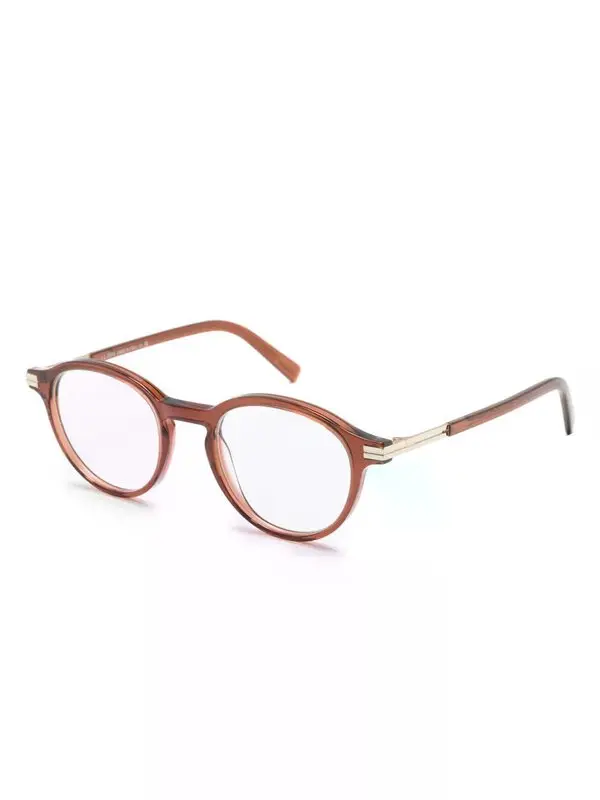 Zegna Transparent Round-frame Glasses