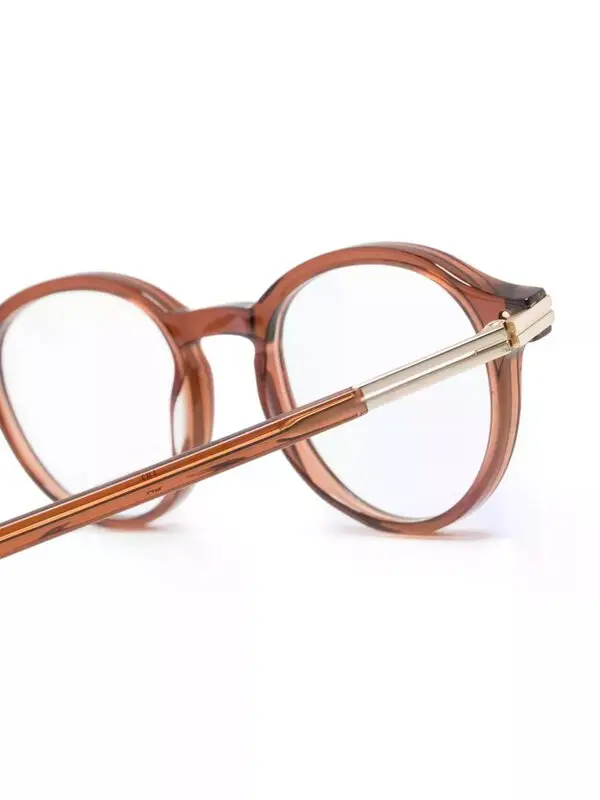 Zegna Transparent Round-frame Glasses