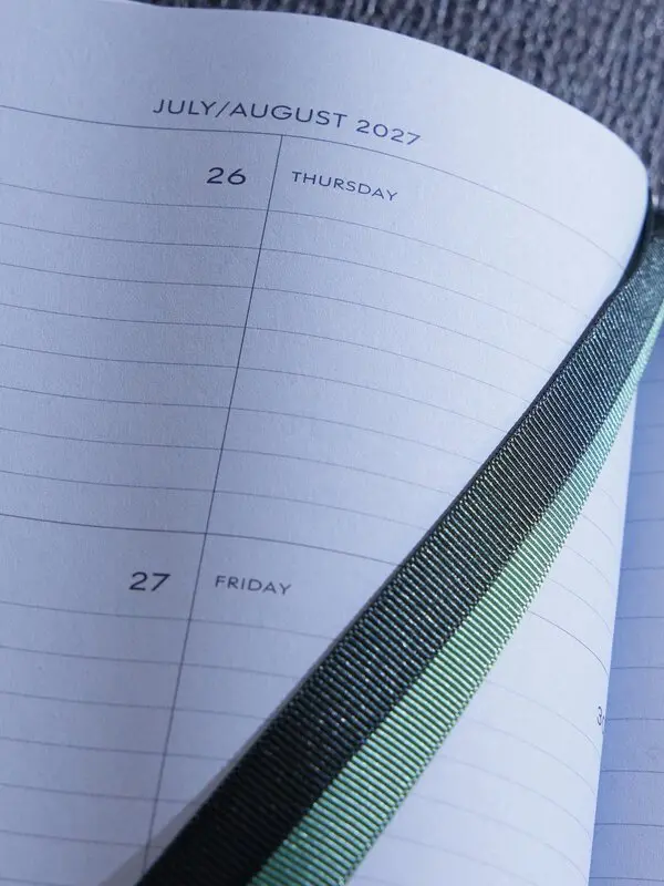 Smythson 2027 Soho Panama Cross-grain Leather Diary - Green
