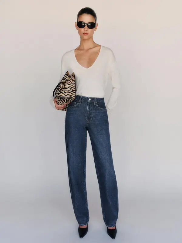 REFORMATION Gina Jeans - Blue