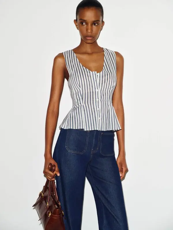 REFORMATION Ella-jane Top - Grey