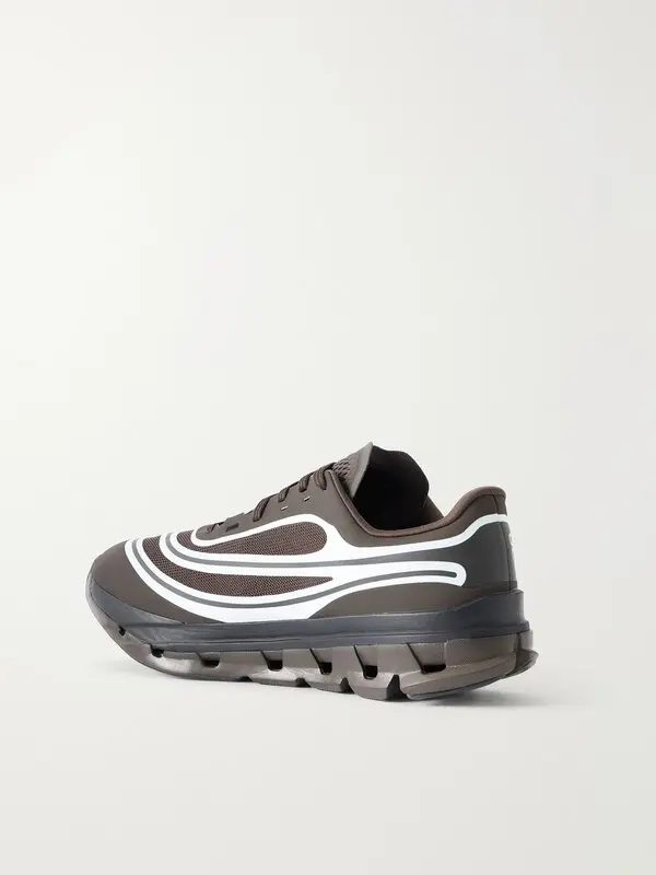 On Cloudflow 5 Ad Fast Mesh-trimmed Shell Sneakers - Brown