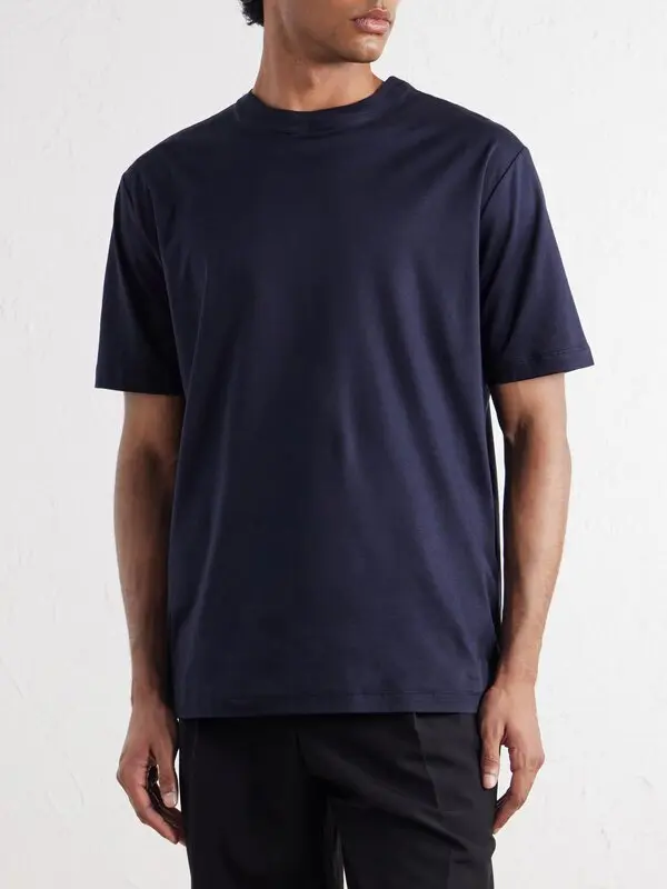 Kiton Cotton-jersey T-shirt - Blue