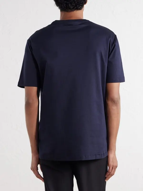 Kiton Cotton-jersey T-shirt - Blue