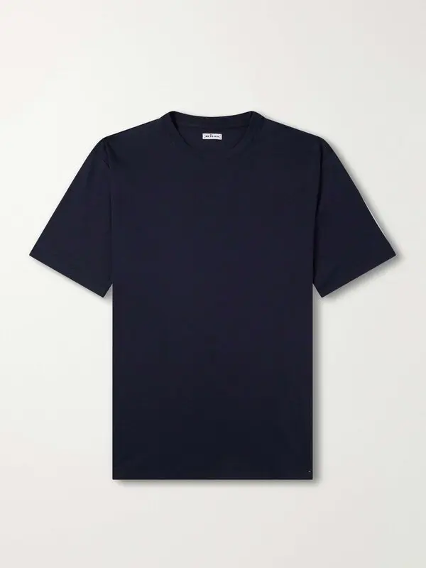 Kiton Cotton-jersey T-shirt - Navy