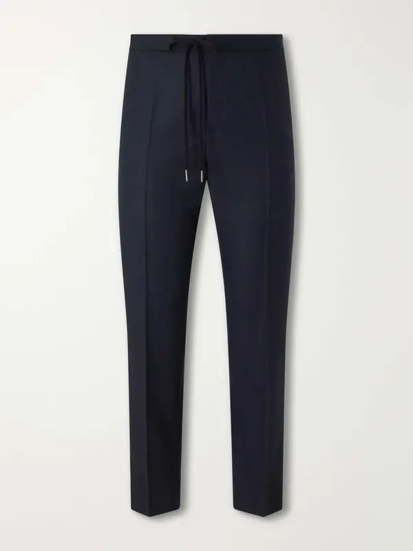 MAISON MARGIELA Straight-leg Virgin Wool Drawstring Trousers - Blue
