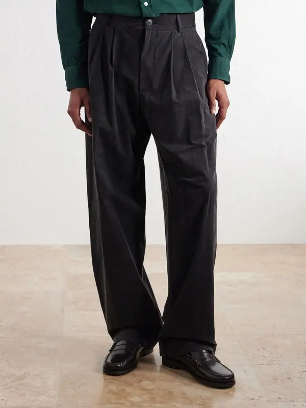 AGOLDE Slater Straight-leg Cotton-moleskin Trousers