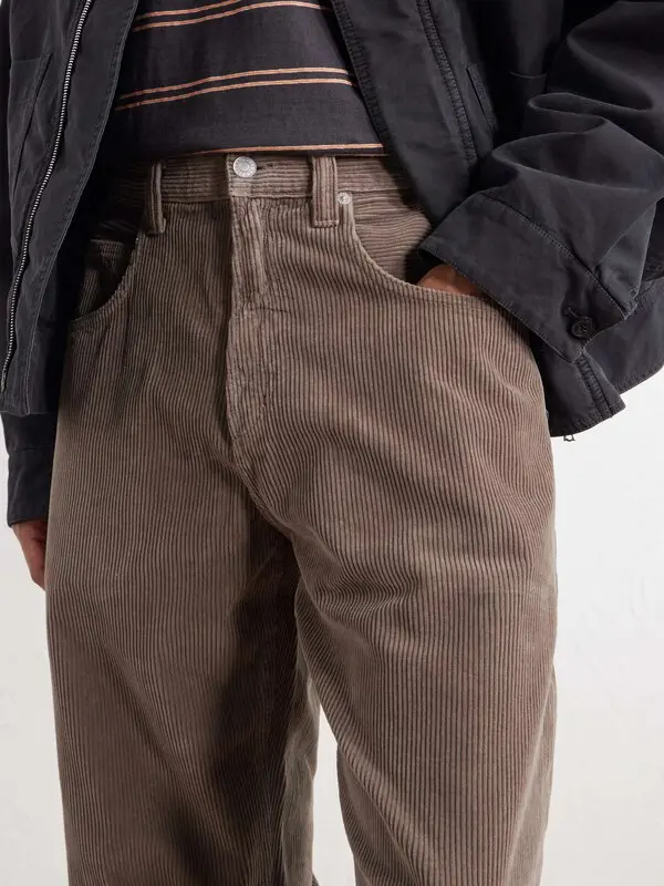 AGOLDE Fusion Straight-leg Cotton-corduroy Trousers