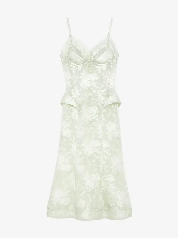 Alexander McQueen Floral Lace Midi Dress