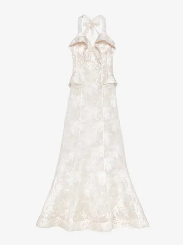 Alexander McQueen Floral Lace Evening Dress