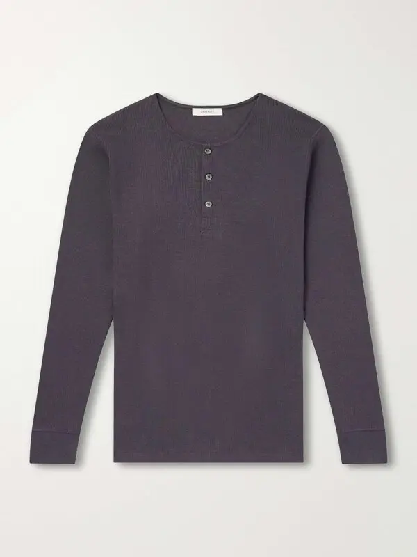 LEMAIRE Ribbed Cotton Henley T-shirt
