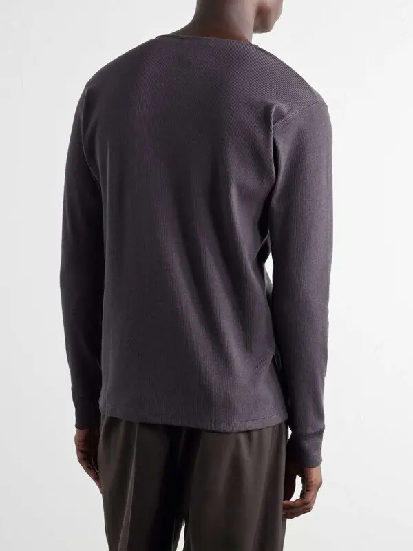 LEMAIRE Ribbed Cotton Henley T-shirt