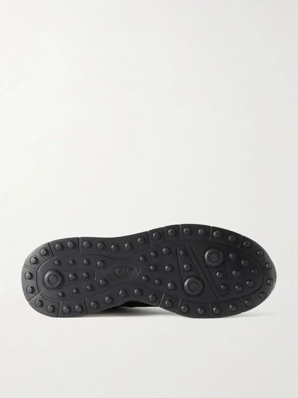 TOD'S Leather-trimmed Suede Sneakers