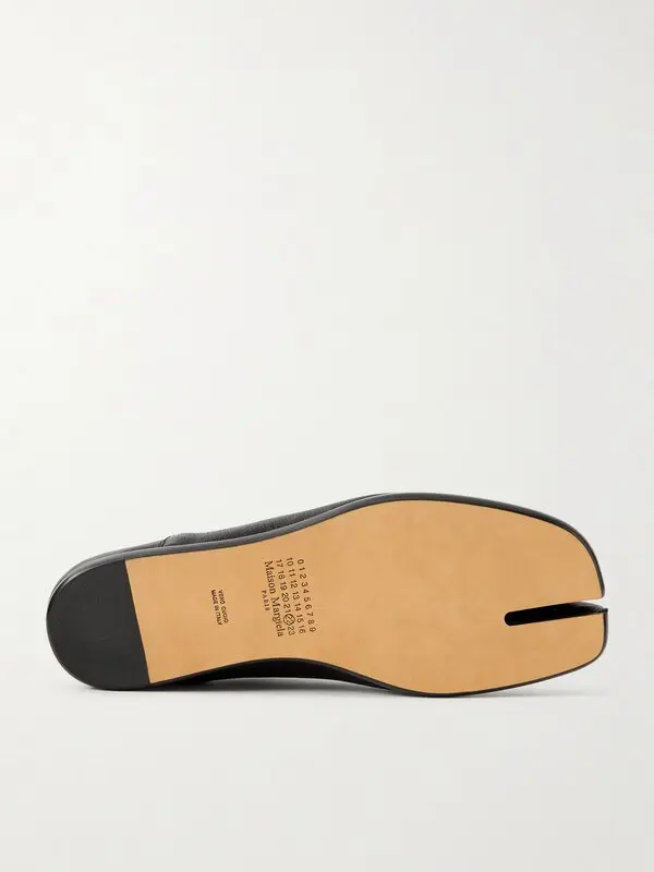 MAISON MARGIELA Tabi Babouche Split-toe Leather Slip-ons - Black