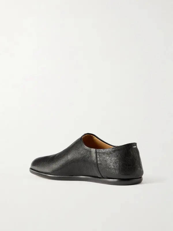 MAISON MARGIELA Tabi Babouche Split-toe Leather Slip-ons - Black