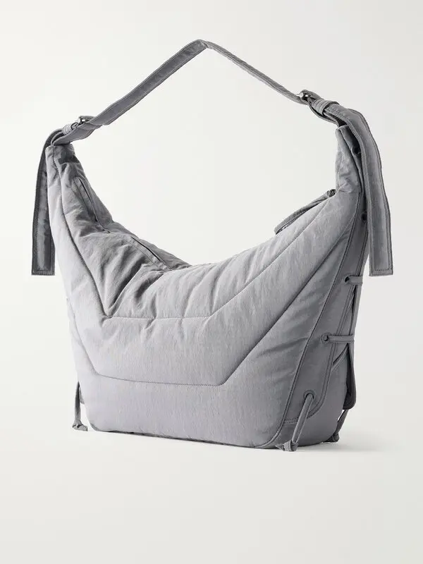 LEMAIRE Soft Game Large Quilted Nylon-canvas Messenger Bag - Gray