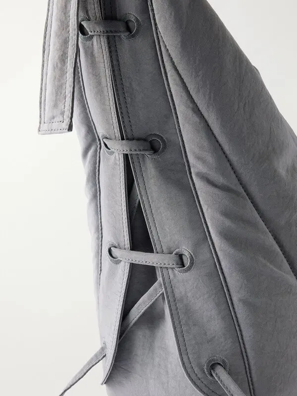 LEMAIRE Soft Game Large Quilted Nylon-canvas Messenger Bag - Gray