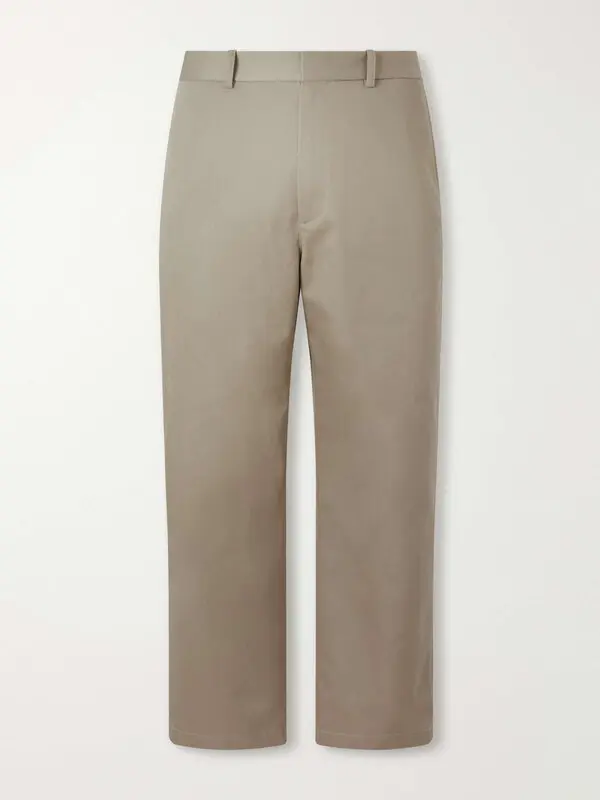 THE ROW Tempero Straight-leg Cotton-blend Drill Trousers