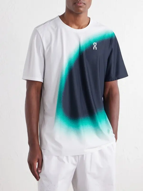 On Court-t Swing Printed Dry-tec™ Shell Tennis Shirt - White