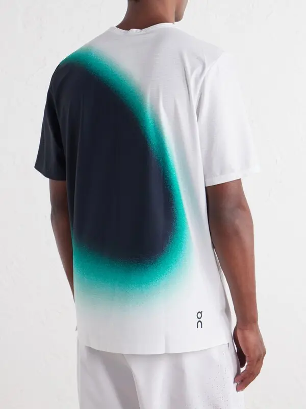 On Court-t Swing Printed Dry-tec™ Shell Tennis Shirt - White