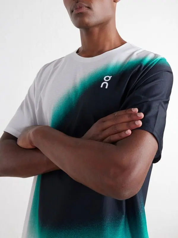 On Court-t Swing Printed Dry-tec™ Shell Tennis Shirt - White
