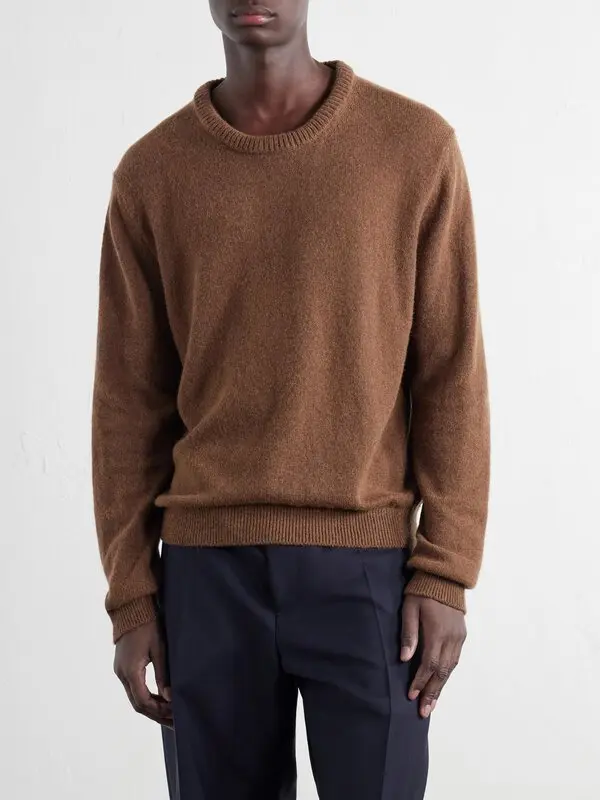 LEMAIRE Alpaca-blend Sweater - Brown