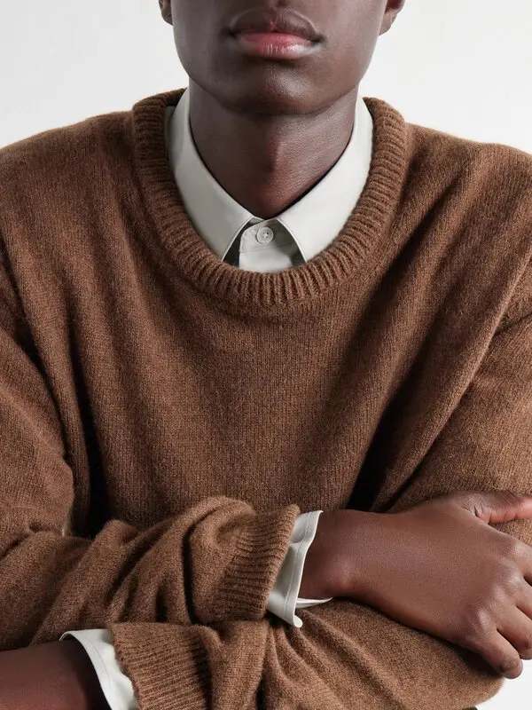 LEMAIRE Alpaca-blend Sweater - Brown